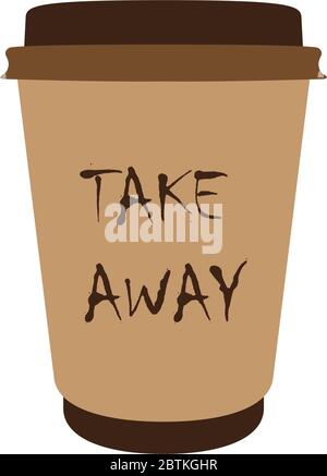 Take away coffee mug poster - cafe poster design. Cappuccino mug ...