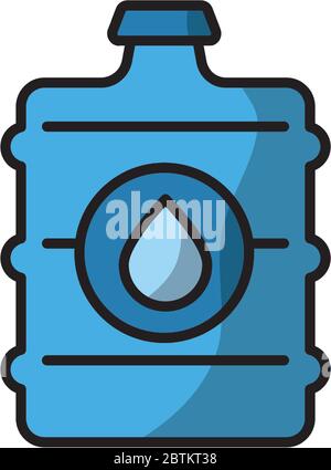 big bottle plastic fill icon blue vector illustration Stock Vector ...