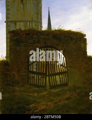 Caspar David Friedrich - The Cemetery Stock Photo - Alamy