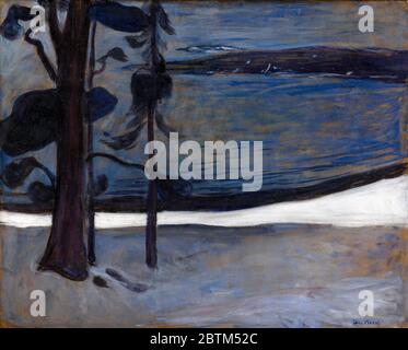Winter, landscape painting by Edvard Munch, 1899 Stock Photo - Alamy