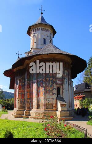 Moldovita Painted Monastery Southern Bucovina north Romania Stock Photo ...