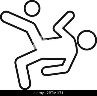 Overhead Kick Football Soccer Sport Figure Symbol Vector Illustration ...