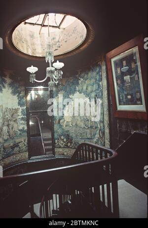 Staircase in Hauteville House, St Petit Port, Guernsey, Channel Islands ...