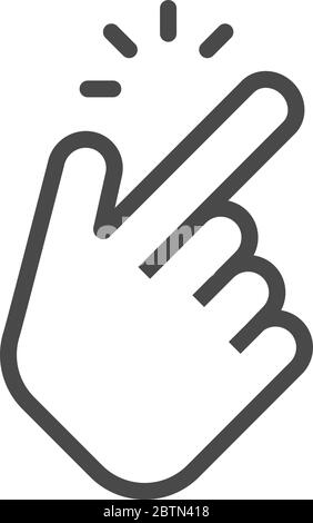 Shap finger icon. Shap finger pointer isolated on white background ...