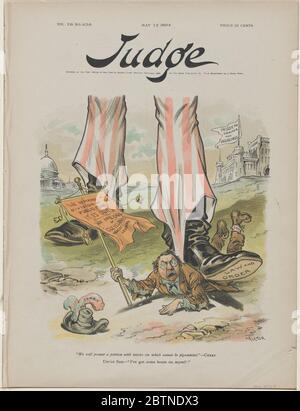 Jacob Coxey, a leader of the Coxey's Army movement, is captured ...