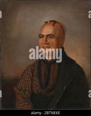 Mohawk Indian Chief, Joseph Brant and Guy Johnson 1786 Stock Photo - Alamy