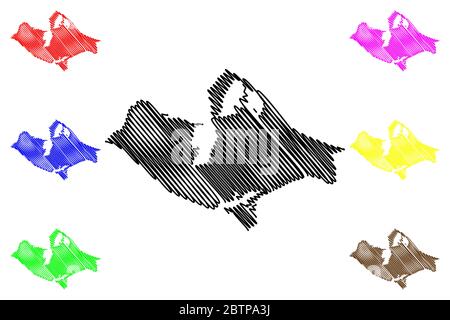 Gebze City (Republic of Turkey, Marmara Region) map vector illustration ...