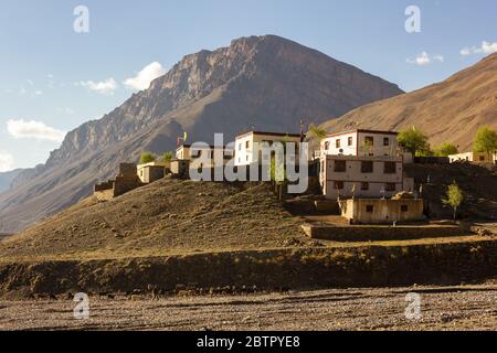 Houses in kaza village, himachal pradesh, india, asia Stock Photo - Alamy