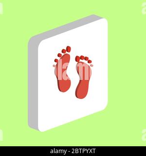 The isolated vector two human footsteps, showing both feet, including ...