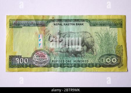 one hundred rupees, Nepalese rupee, Nepalesische Rupie, NPR, nepáli ...