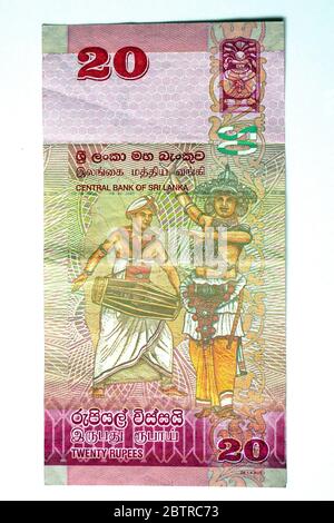 Banknotes 20 Sri Lankan Rupees Stock Photo - Alamy