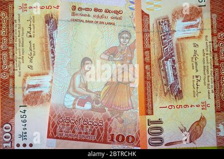 Sri Lanka 100 One Hundred Rupees Bank Note Stock Photo - Alamy