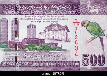 Banknotes 500 Sri Lankan Rupees, front and back, Sri Lanca Stock Photo ...