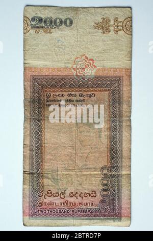 two thousand rupees, Sri Lankan rupee, Sri-Lanka-Rupie, LKR, Sri Lanka ...