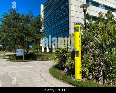 Orlando,FL/USA -5/6/20: The emergency call box at the University of ...