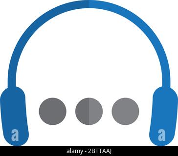Headphone support icon isolated on white background. Vector ...