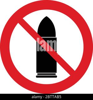 Gun free zone, prohibition warning sign. Restricted area, guns banned ...