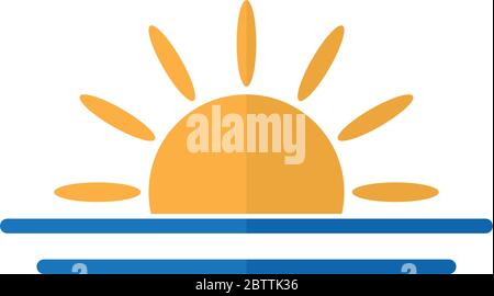 sunset icon, sunrise icon. weather symbol black vector Stock Vector ...
