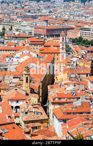 Iconic landmarks of Nice, France, Cote d'Azur, French Riviera Stock ...