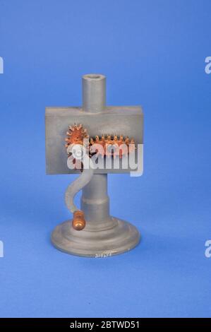 Patent model. Rotary pump, Clow, 1856, patent no. 15221. MC*308658 ...