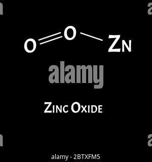 Zinc oxide is a molecular chemical formula. Zinc infographics. Vector ...
