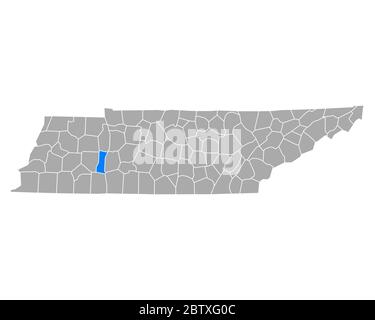 Map of Decatur in Tennessee Stock Photo - Alamy