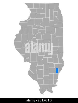 Map of Edwards in Illinois Stock Photo - Alamy