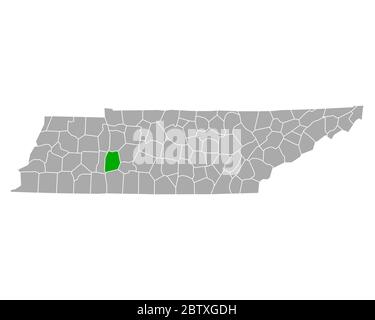 Map of Perry in Tennessee Stock Photo - Alamy