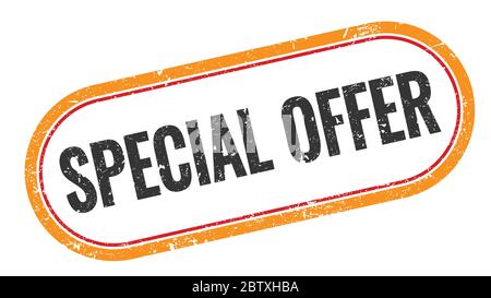 SPECIAL OFFER orange grungy rectangle stamp sign Stock Photo - Alamy