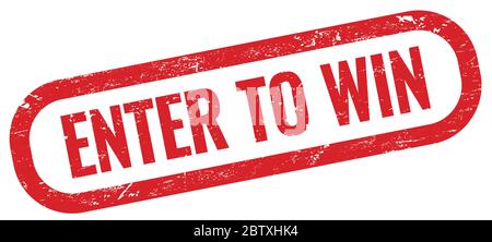ENTER TO WIN red grungy rectangle stamp sign Stock Photo - Alamy