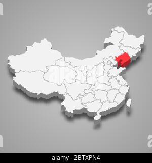 map of Liaoning province of China and location on Chinese map Stock ...