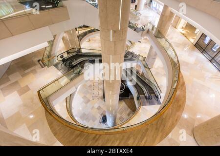 Interior design layout of Orchard ION shopping mall. No people. Orchard ...