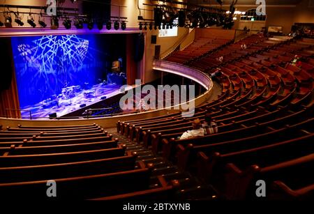 Seats and stage at the Ryman Auditorium former home of the Grand Ole ...