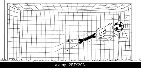 Goalkeeper jumping for the ball Stock Vector Image & Art - Alamy