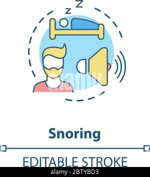 Snoring treatment abstract concept vector illustration Stock Vector ...