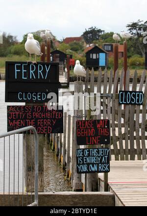 The ferry sign at the River Blyth Southwold harbour Suffolk UK. Ferry ...
