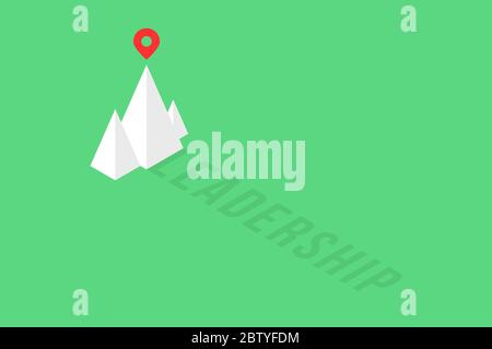 summit of isometric mountain like leadership logo Stock Vector Image ...