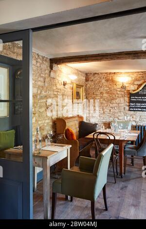 Interior of The Milton Hare pub in Milton-under-Wychwood, Oxfordshire ...