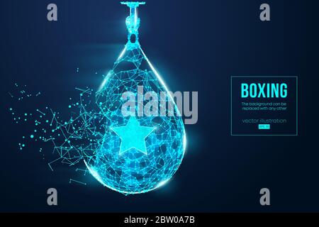 Wireframe boxing man. Vector Stock Vector Image & Art - Alamy