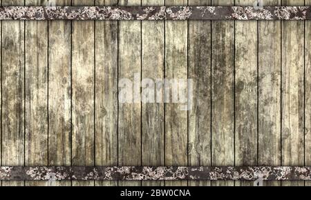 wood planks with metal straps Stock Photo - Alamy