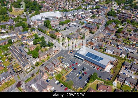 Aerial photo of the town centre of Rothwell in Leeds West Yorkshire in ...