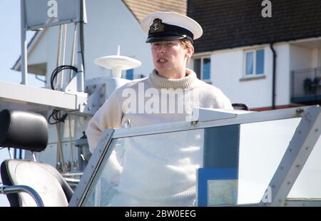 HMS Trumpeter arrives at Sovereign Harbour on the South Coast of East ...