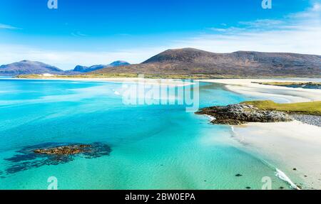 A view looking out from Luskentyre Beach on the west coast of The Isle ...