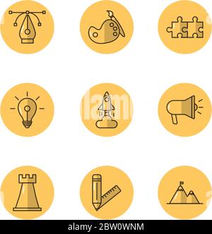 bundle of designer set icons Stock Vector Image & Art - Alamy
