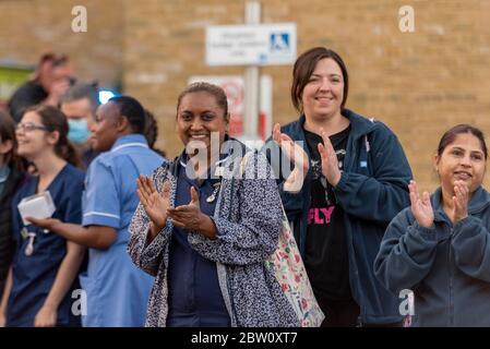 Final clap for carers at 8pm Thursday outside Southend University ...