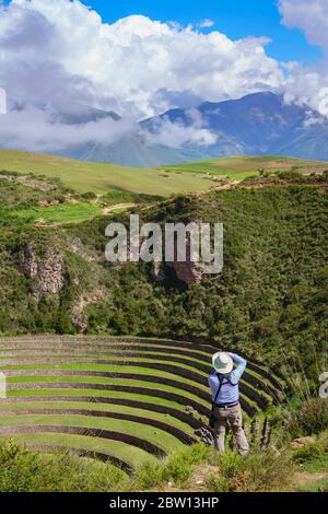 The Moray Terraces in the Sacred Valley in Peru Stock Photo - Alamy