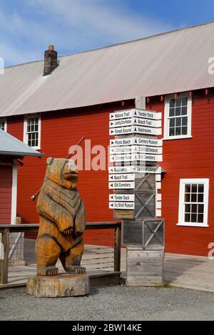 Sign of a museum, Cannery Museum, Icy Strait Point, Hoonah City ...