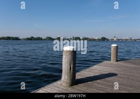 View on the skyline of Rotterdam as seen from the Kralingse Bos Stock ...