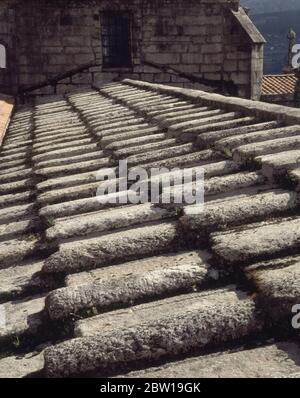 TEJAS. Location: CATEDRAL. Tuy. Pontevedra. SPAIN Stock Photo - Alamy