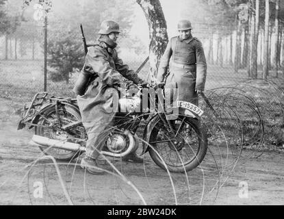 World War 2: German dispatch rider on difficult terrain Stock Photo - Alamy